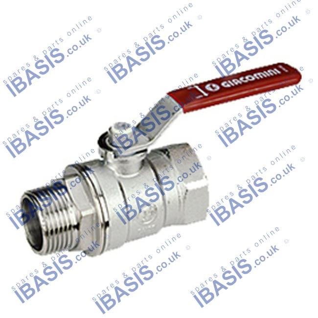 R254DL 1/2 BALL VALVE, WITH FEMALE-MALE THREADED CONNECTIONS. CHROME ...