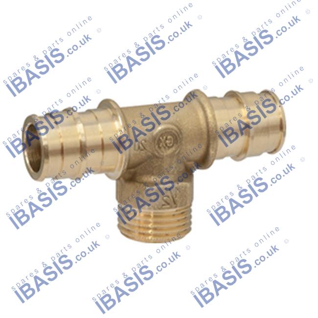 GX153 25 X 3/4M X 25 TEE FITTING, MALE THREAD. FOR PLUMBING SYSTEMS ...