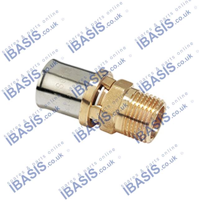 RM107 1/2 X (16 X 2) STRAIGHT FITTING, MALE THREAD AND MULTI-JAW ...