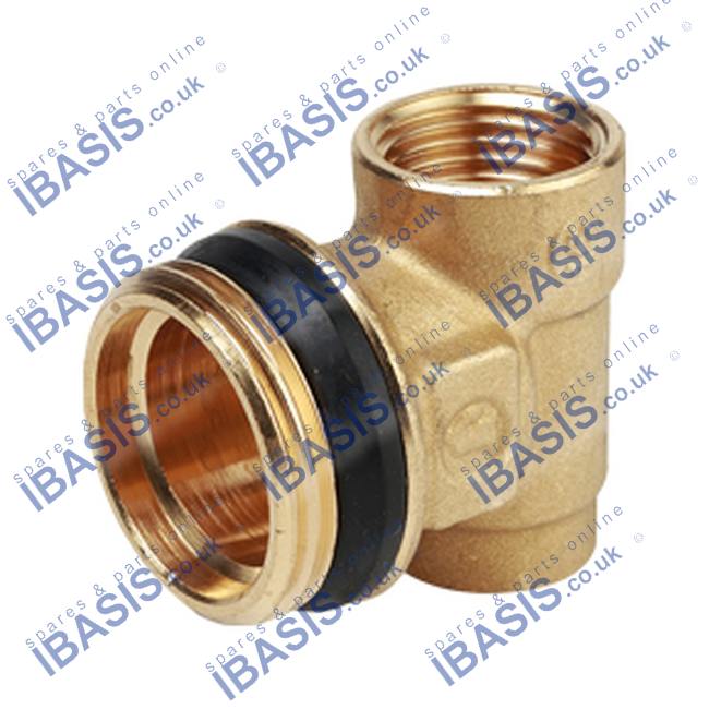 R591D 1M X 1/2F X 1/2F MANIFOLD END PIECE, WITH SELF-SEALING - Hanicks