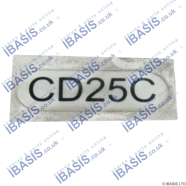 CONTROL PANEL NAMEPLATE CD25C - Hanicks