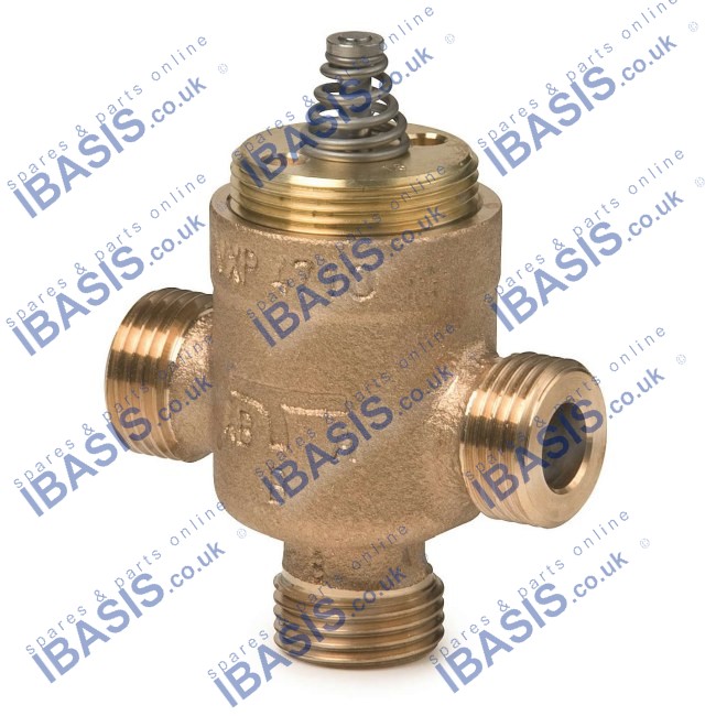 3-PORT SEAT VALVE, EXTERNAL THREAD, PN16, DN15, KVS 2.5 - Hanicks