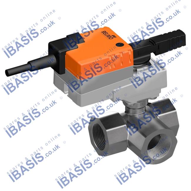 CHANGEOVER BALL VALVE, 3-WAY, L-BORE, DN 32, INTERNAL THREAD, RP 1 1/4 ...