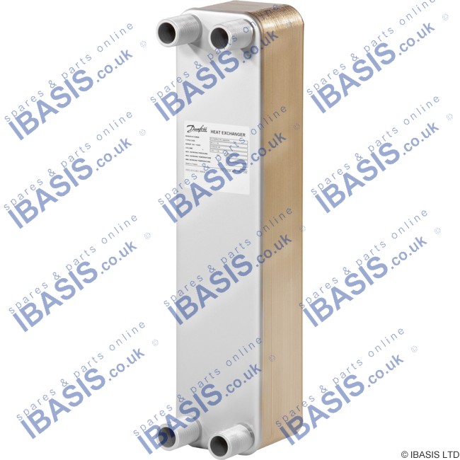 XB37H-1-90-2-25-A-1G1-1G1 50MM CONNECT. BRAZED HEAT EXCHANGER - Hanicks