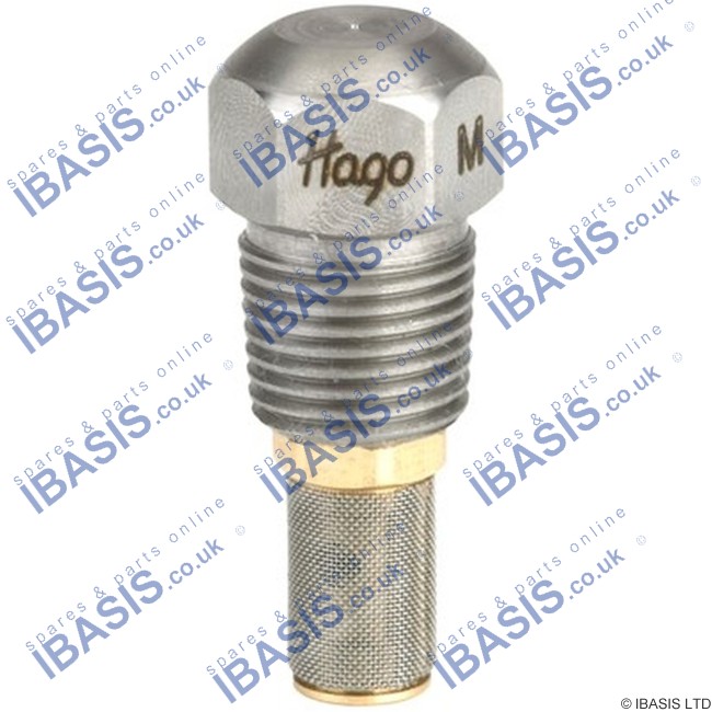 HAGO WATER NOZZLES, M, 15.00 GAL/H, 80 °, SEMI SOLID, STEEL - Hanicks