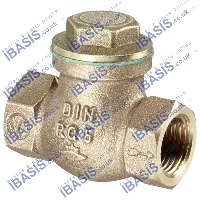 SWING CHECK VALVE WITH INTERNAL THREAD PN 16 DN 15, METAL TO METAL ...